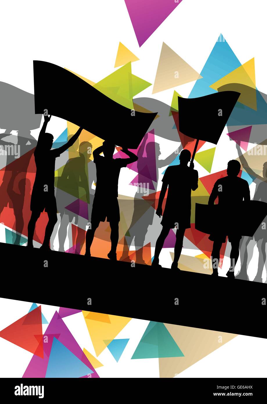 Marching banners Stock Vector Images - Alamy
