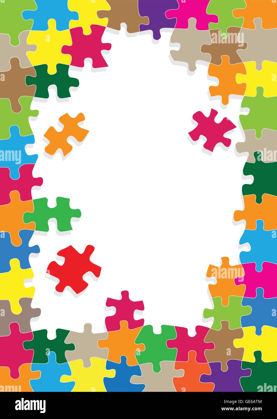 Colorful jigsaw puzzle vector background for poster Stock Vector Image ...