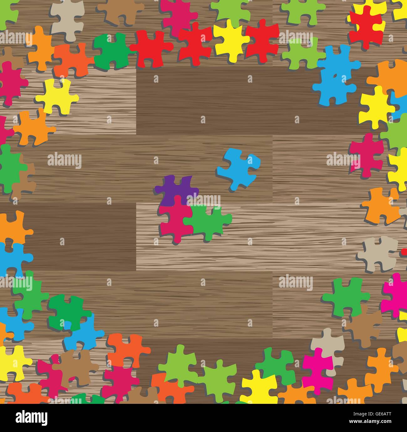 Colorful jigsaw puzzle vector background for poster Stock Vector Image ...