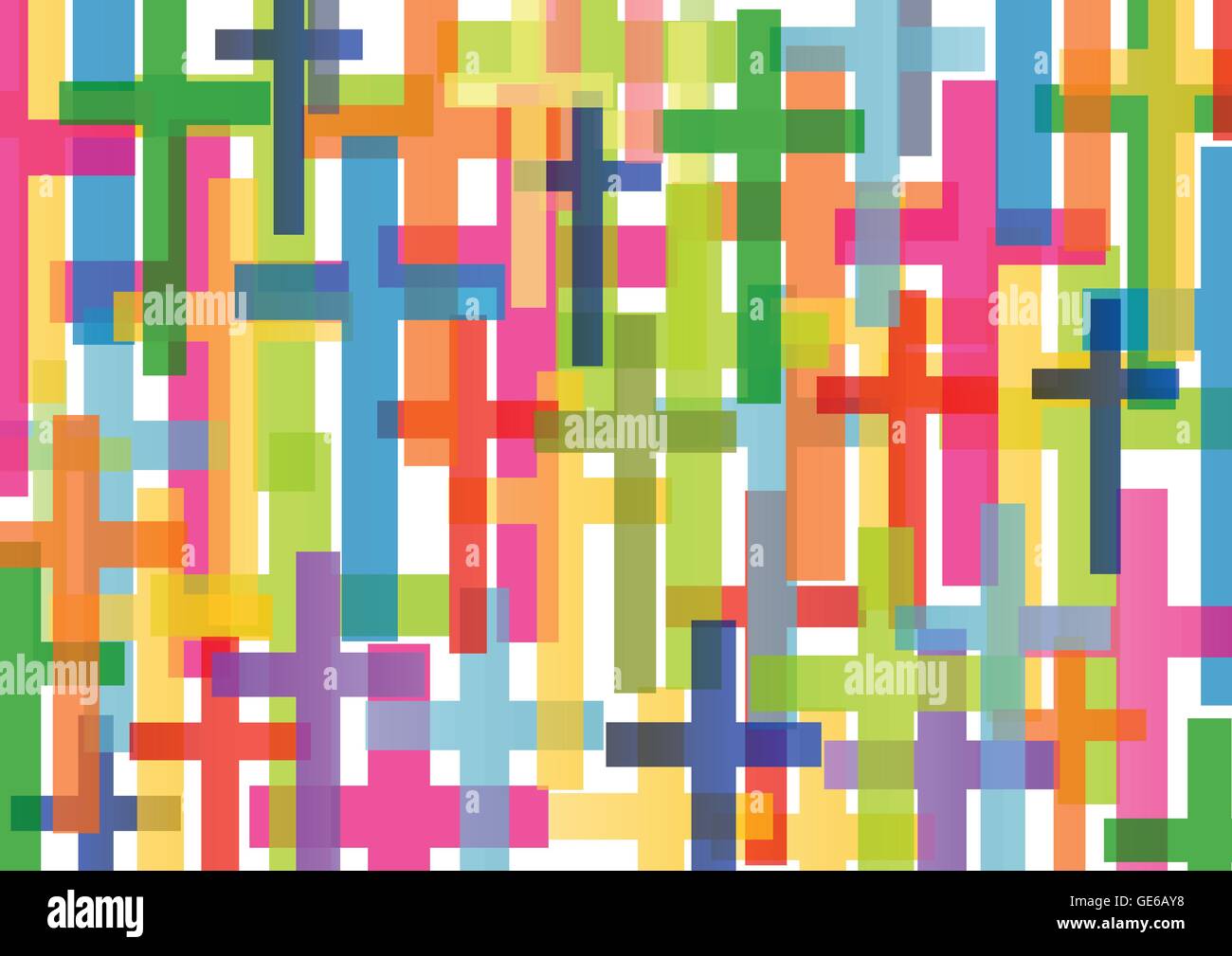Christianity religion cross mosaic concept abstract background vector ...