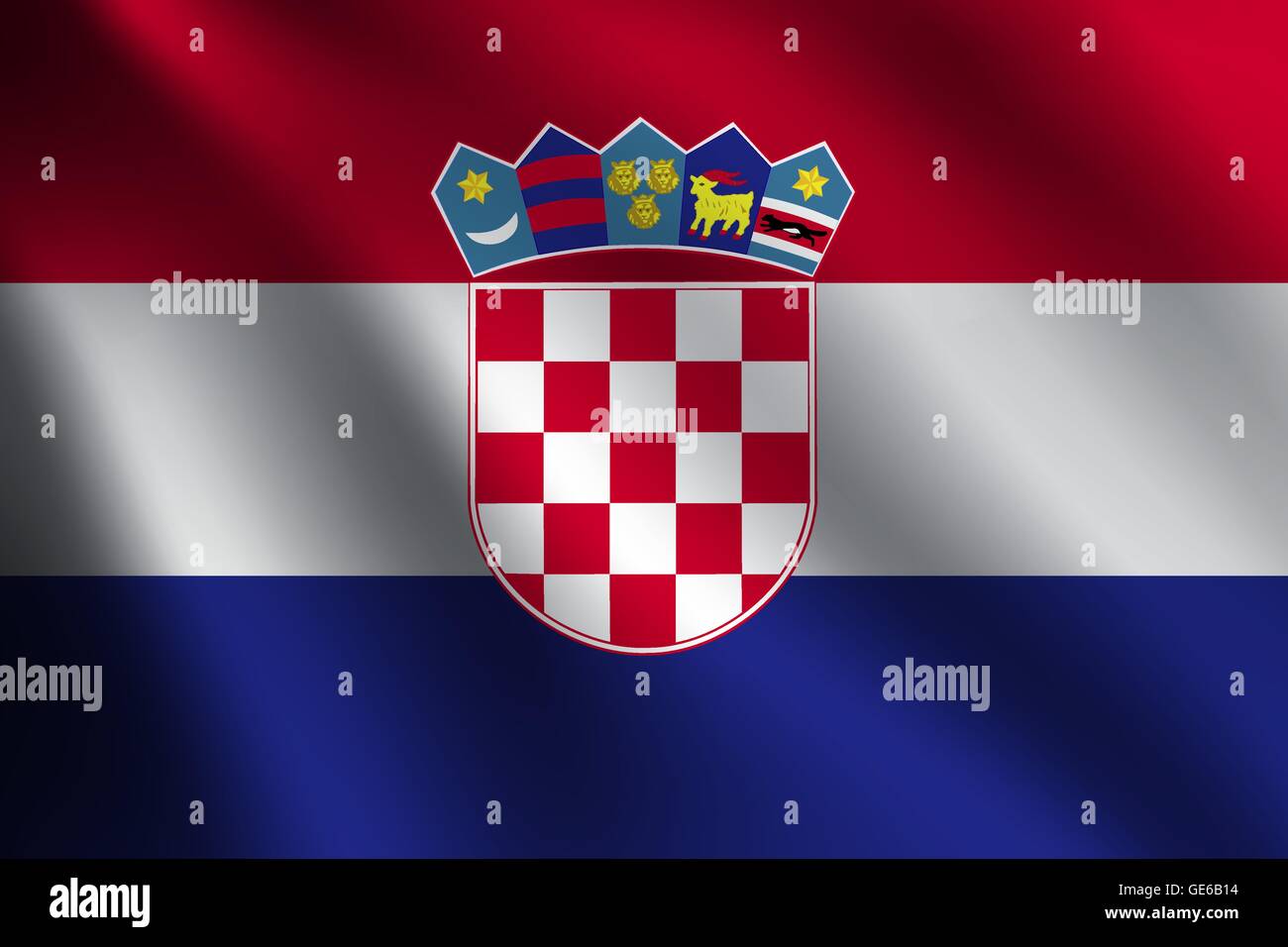 Waving croatia flag background Stock Vector Images - Alamy