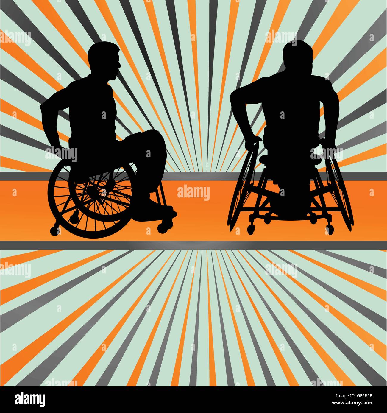 Disabled person in wheelchair vector background concept Stock Vector ...