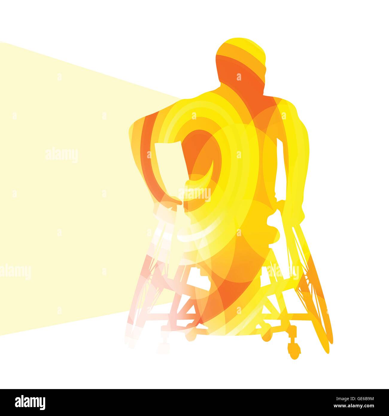 Active disabled person wheelchair vector background concept Stock ...