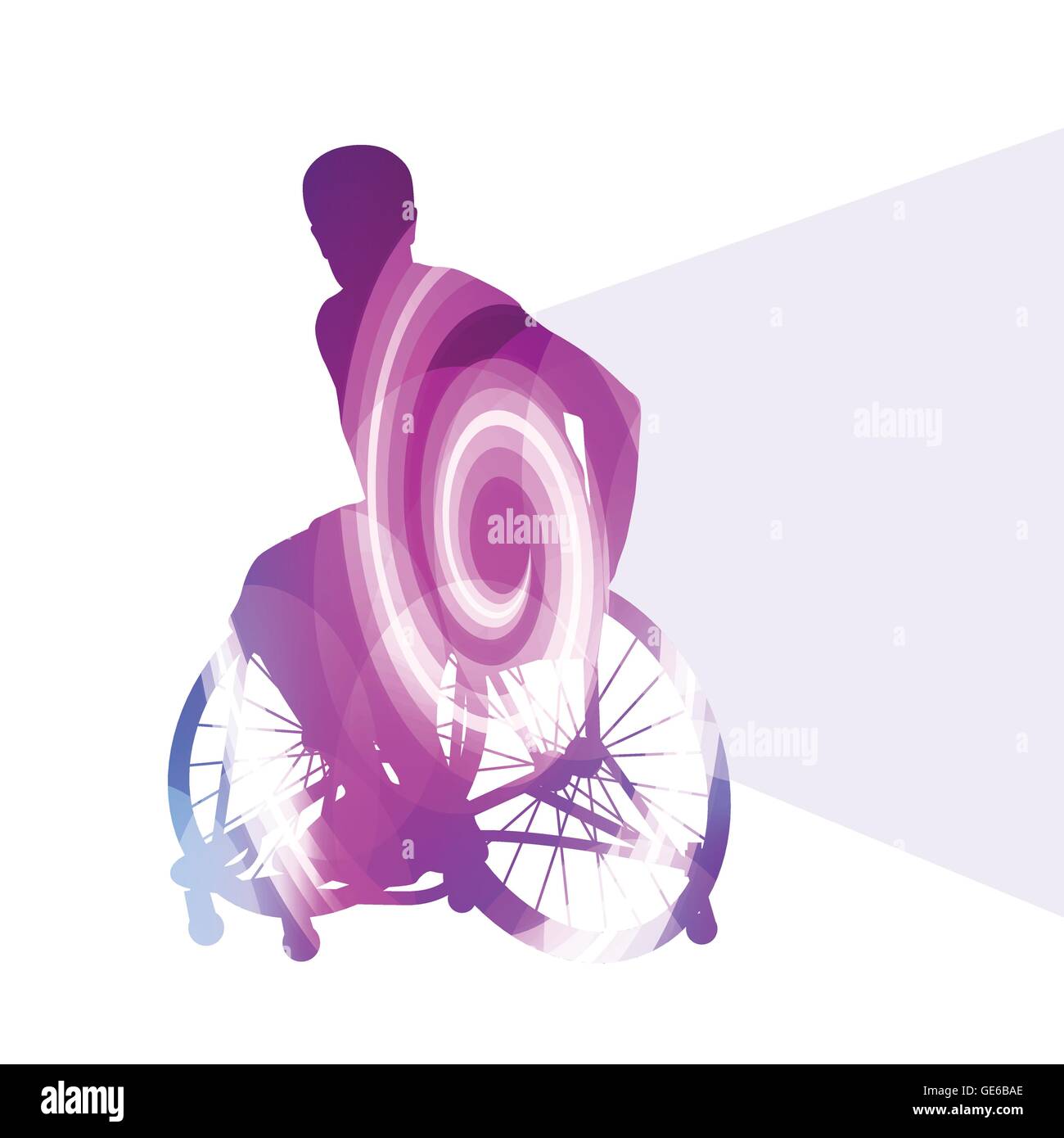 Active disabled person wheelchair vector background concept Stock ...