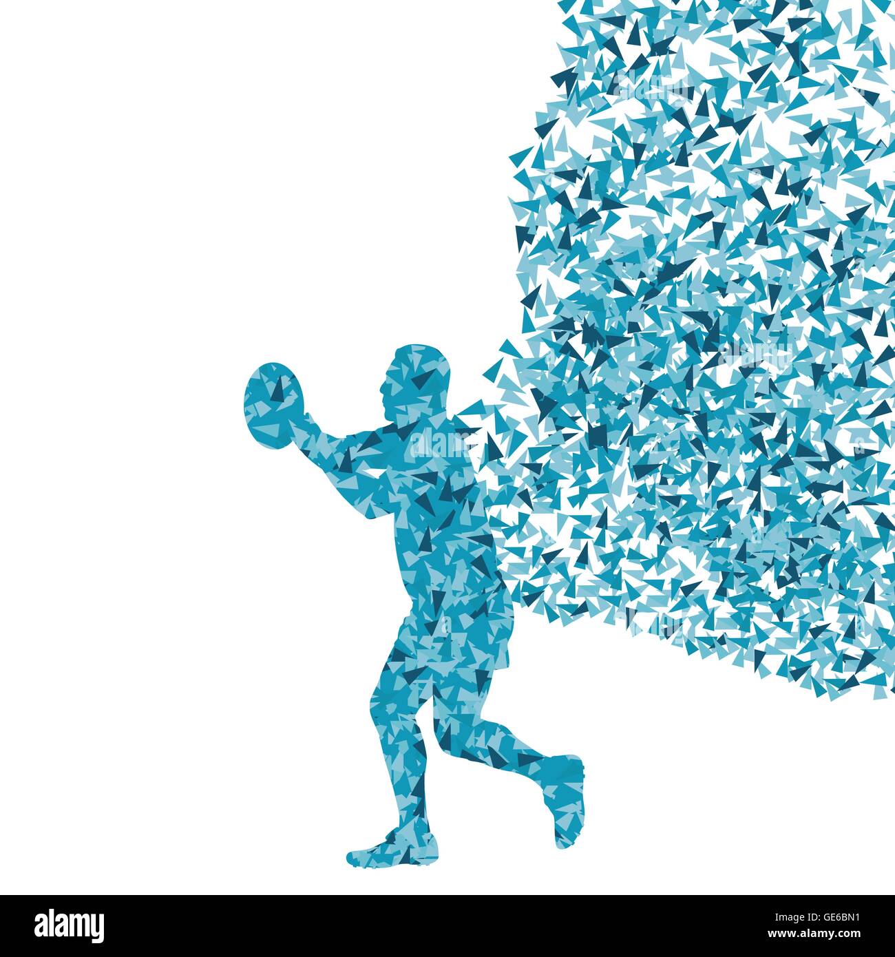 Rugby player man abstract silhouette vector background concept made of ...