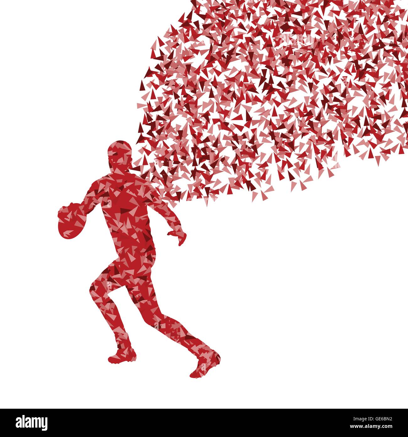 Rugby player man abstract silhouette vector background concept made of ...