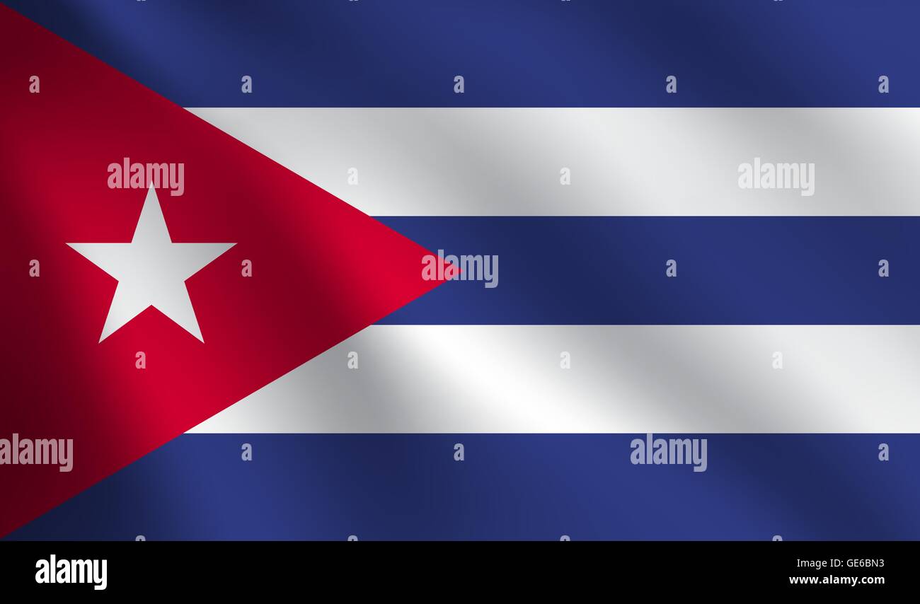 Cuba national flag waving on Stock Vector Images - Alamy