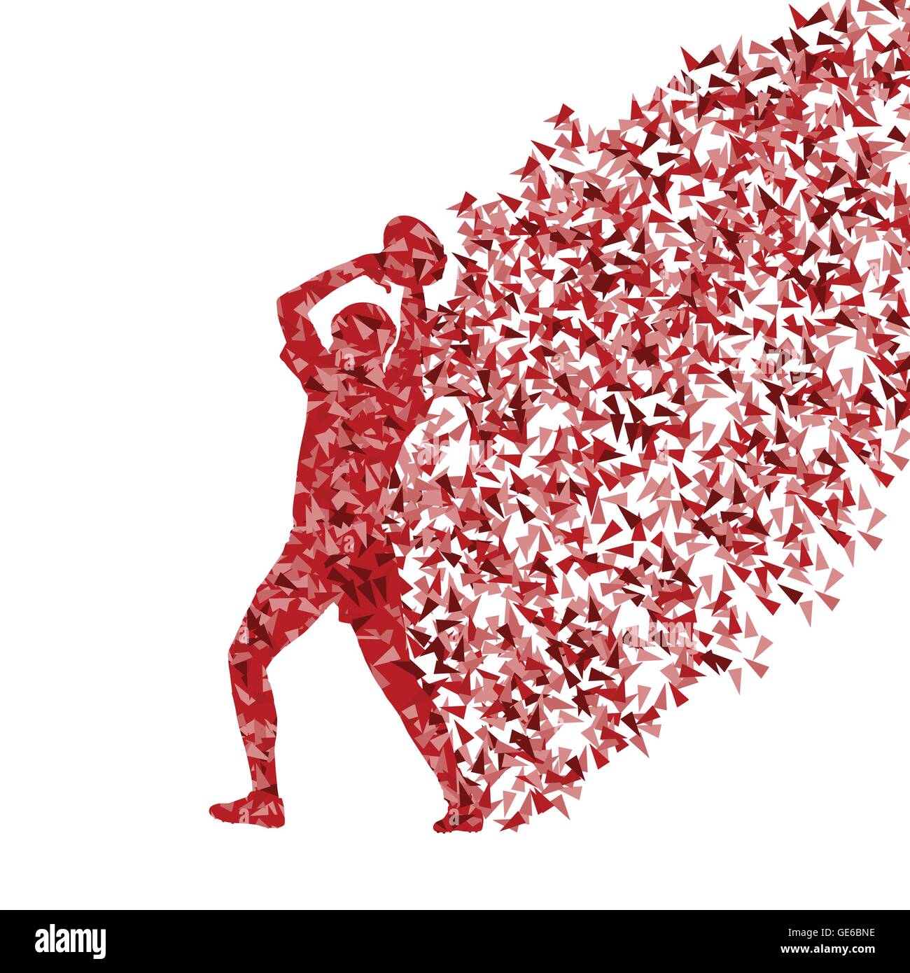 Rugby player man abstract silhouette vector background concept made of ...