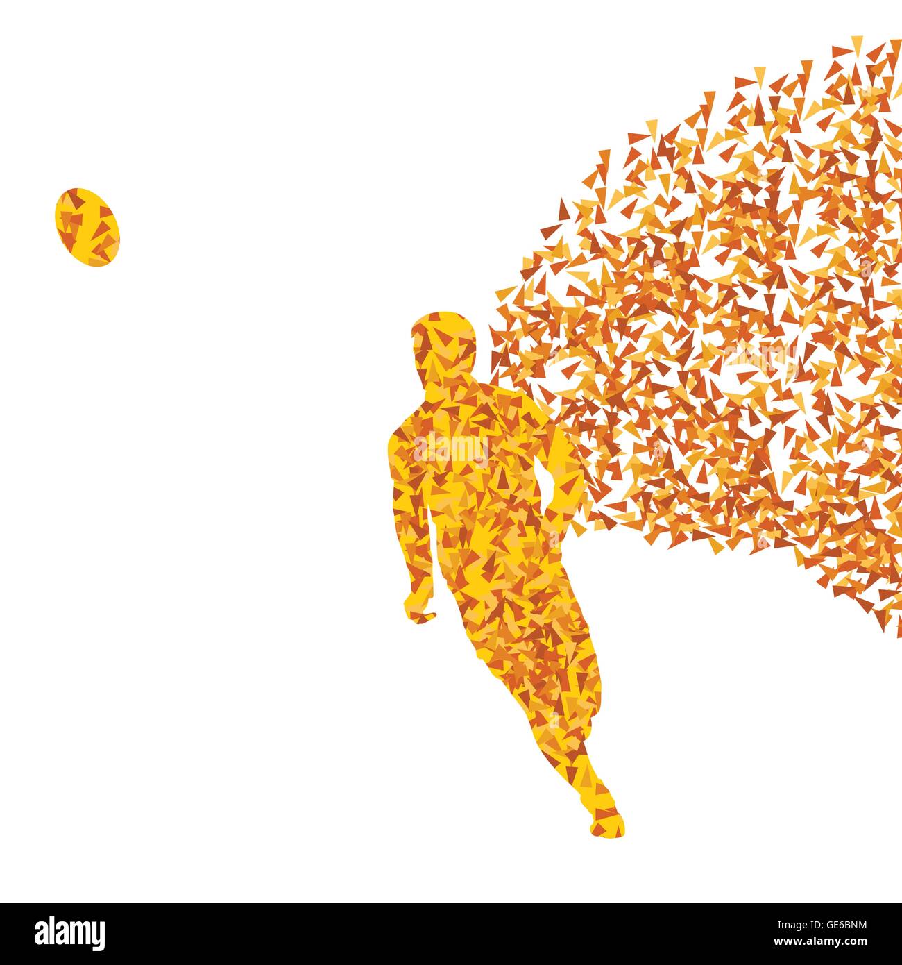 Rugby player man abstract silhouette vector background concept made of ...