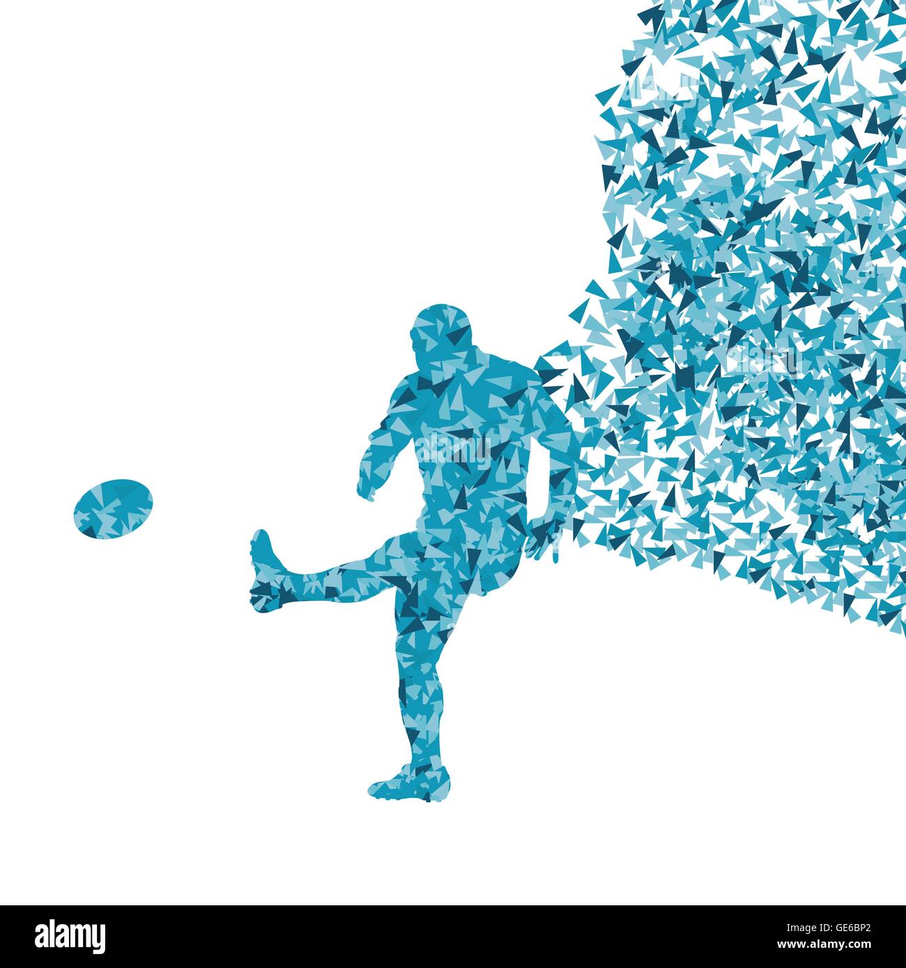 Rugby player man abstract silhouette vector background concept made of ...