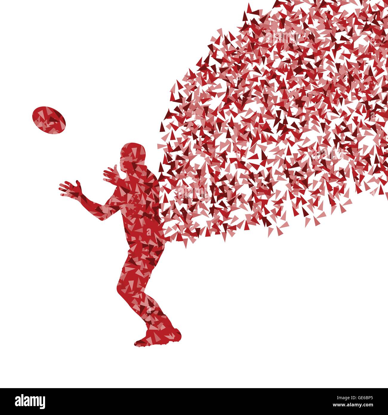 Rugby player man abstract silhouette vector background concept made of ...