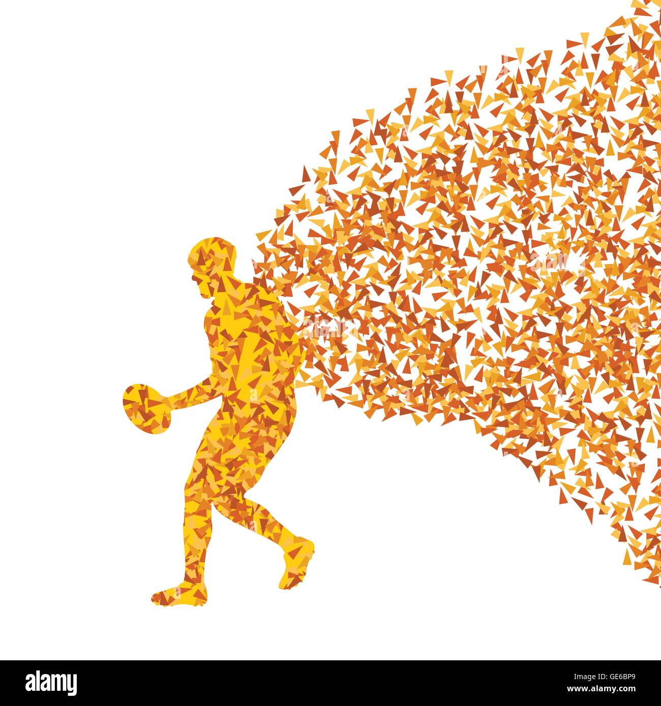 Rugby player man abstract silhouette vector background concept made of ...