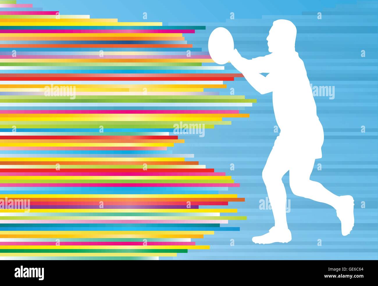 Rugby player silhouette abstract vector background concept Stock Vector ...