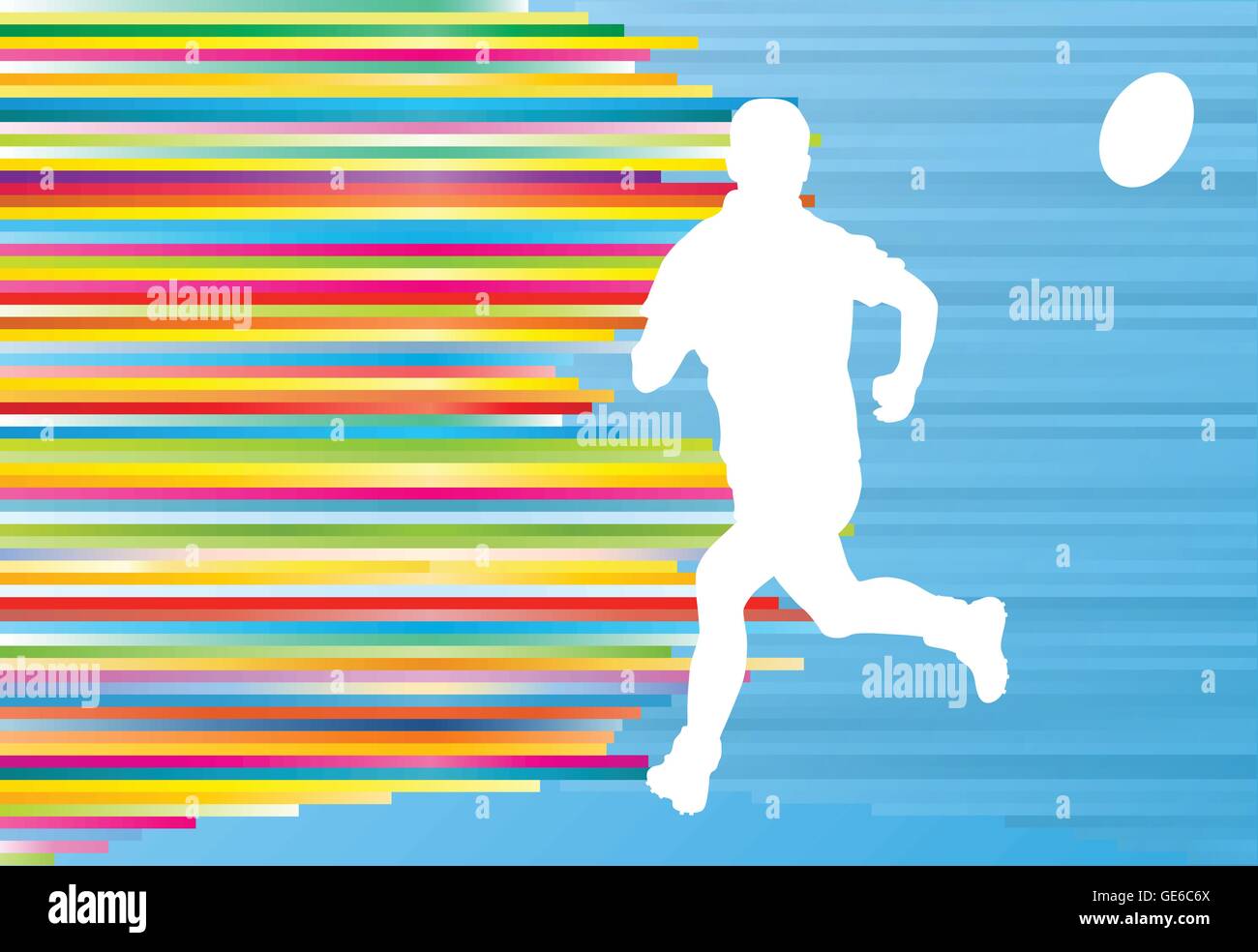 Rugby player silhouette abstract vector background concept Stock Vector ...
