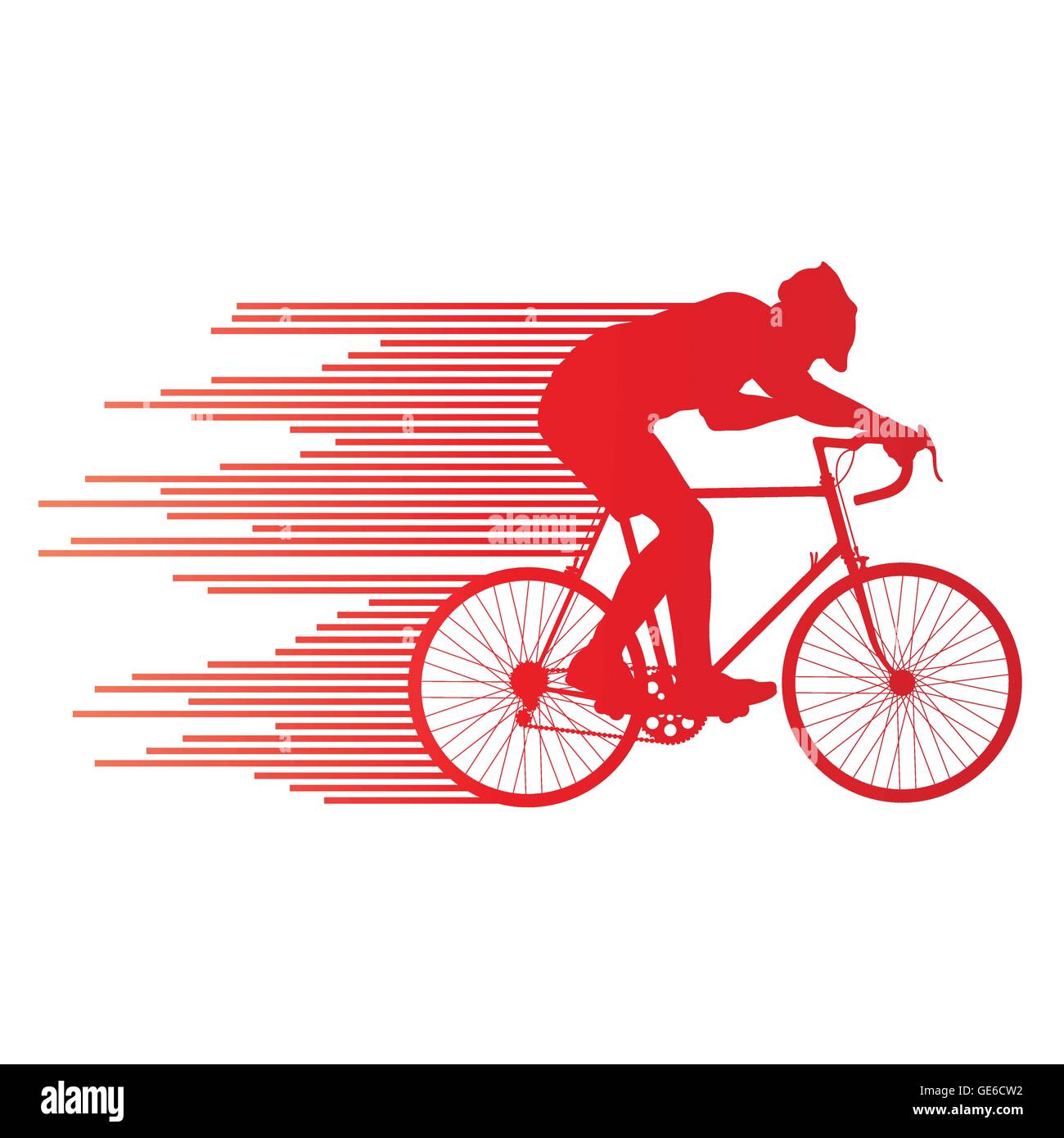 Cyclist vector background concept made of stripes for poster Stock ...