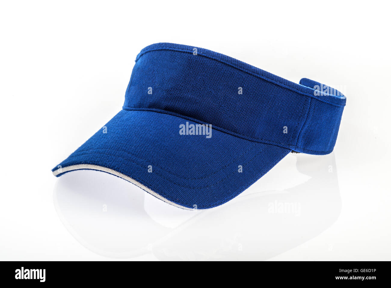 Adult golf blue visor on white background Stock Photo - Alamy