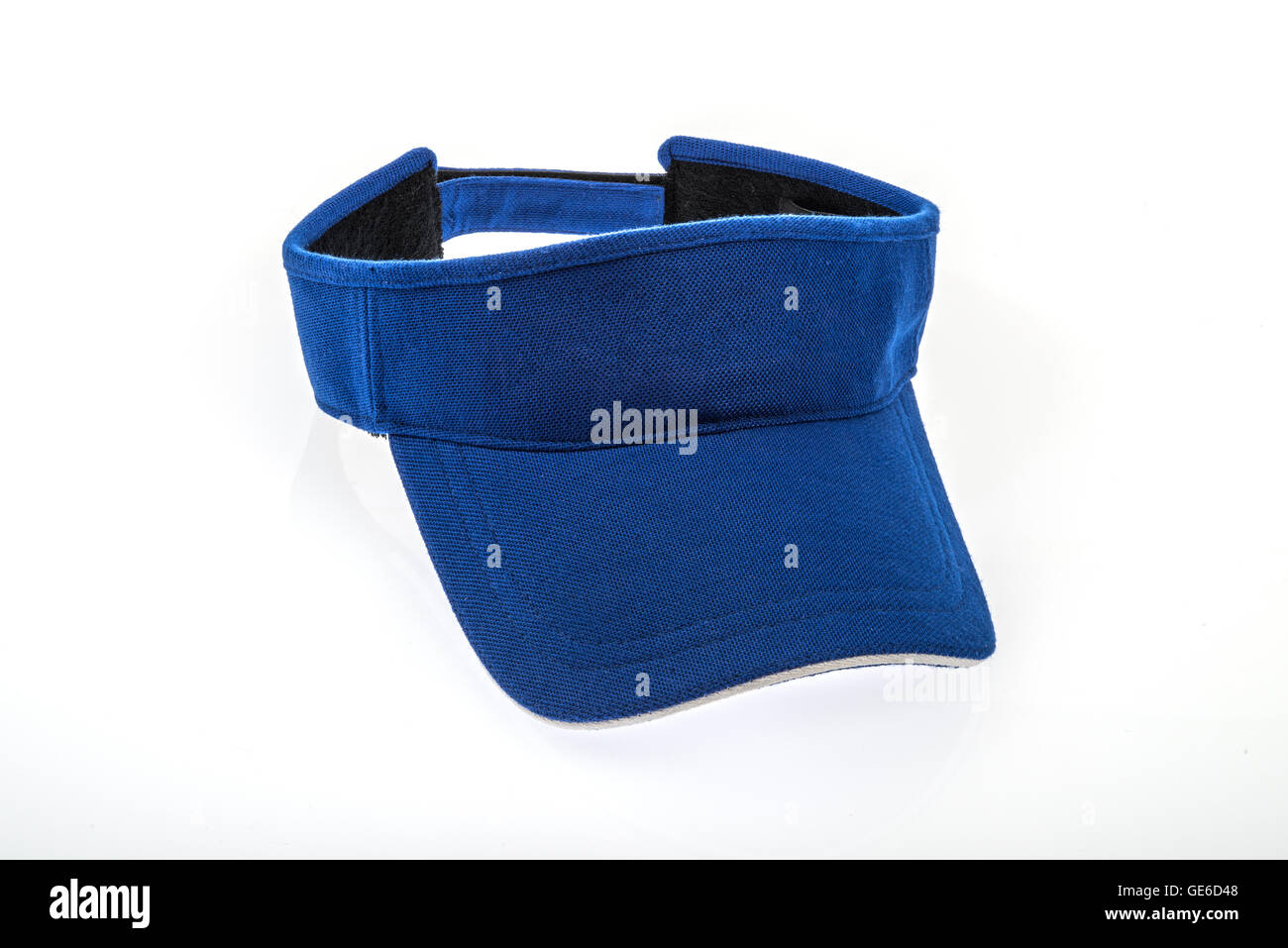 Adult golf blue visor on white background Stock Photo - Alamy