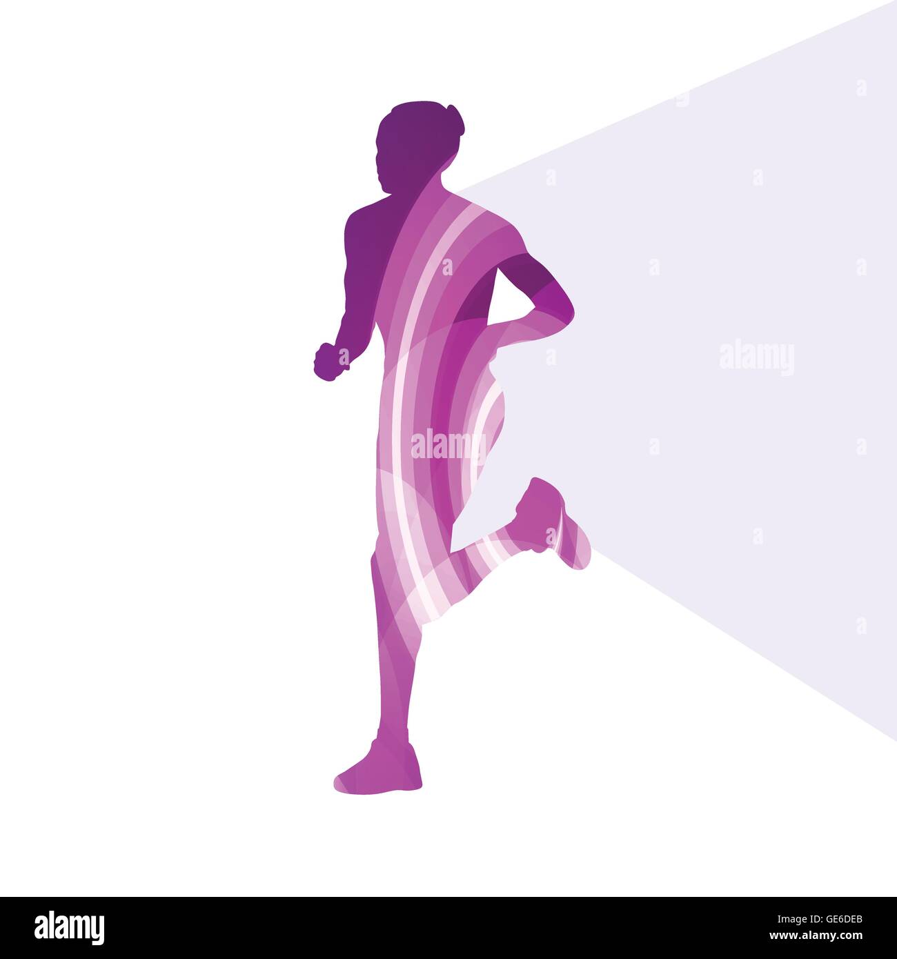 Woman runner sprinter silhouette illustration vector background ...