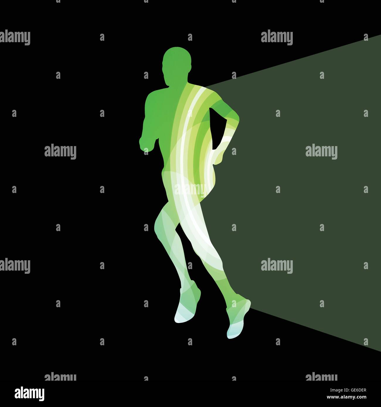 Man runner sprinter silhouette illustration vector background colorful ...