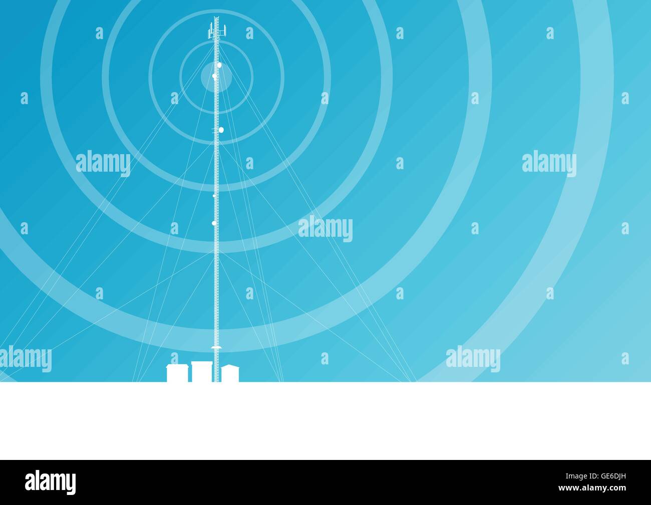 Antenna transmission communication tower vector background concept ...