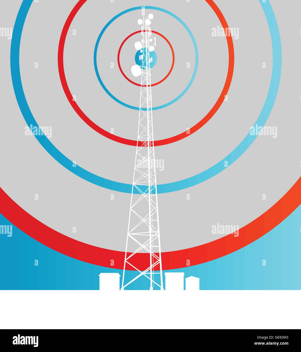 Antenna transmission communication tower vector background concept ...