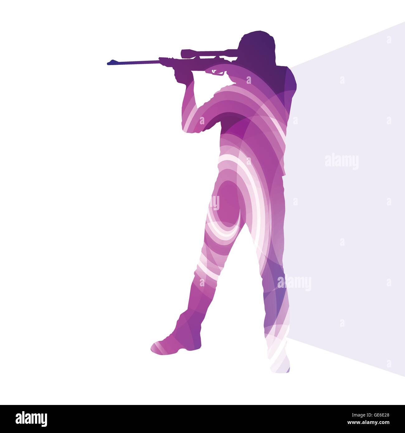 Man shooting sport hunting silhouette illustration vector background ...