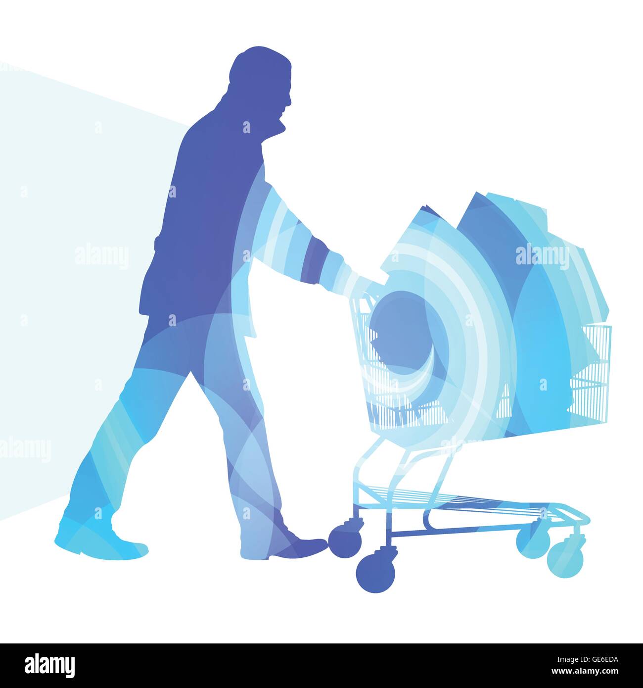 Man made trolley Stock Vector Images - Alamy