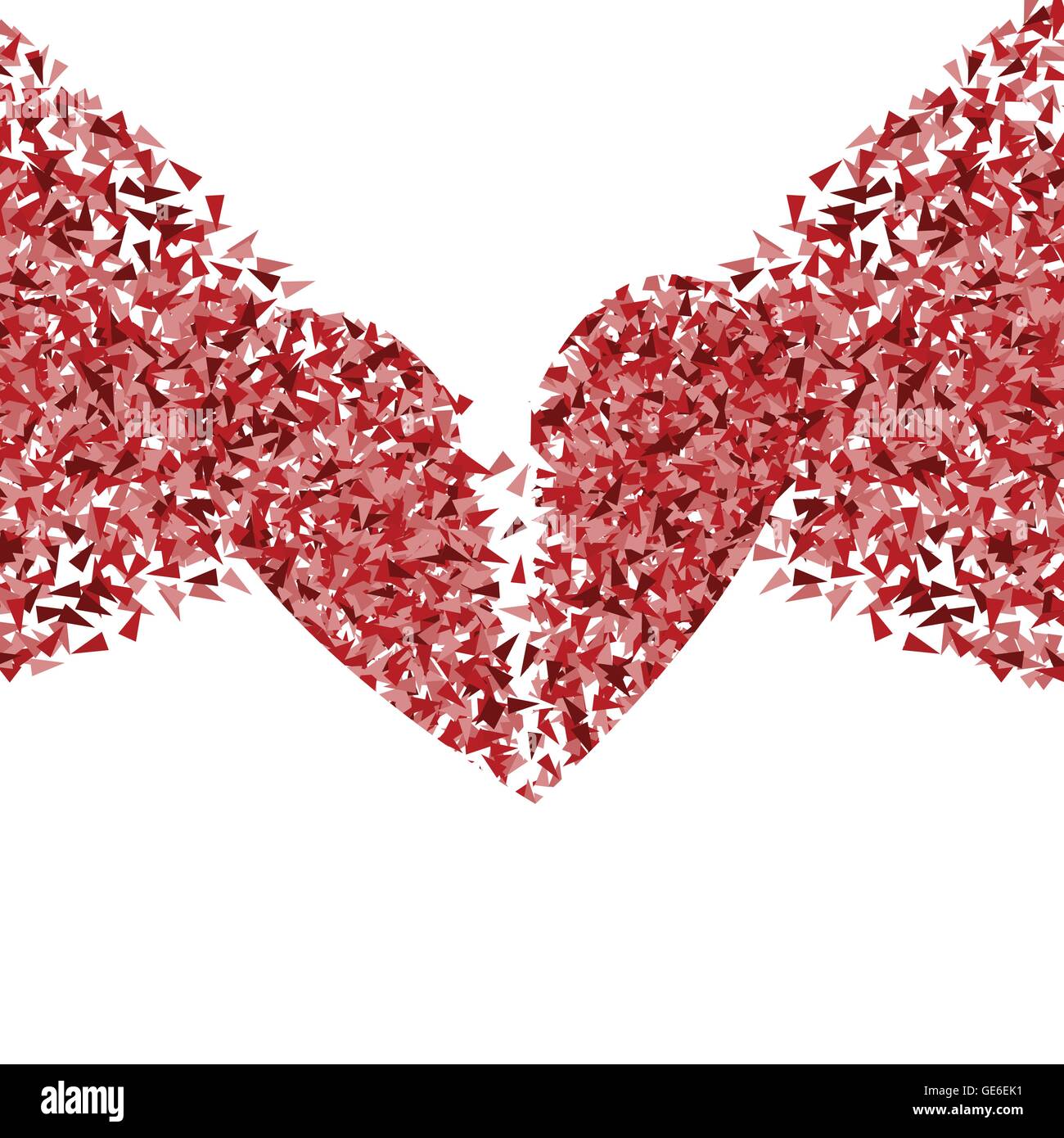 Broken heart vector background concept made of fragments for poster ...