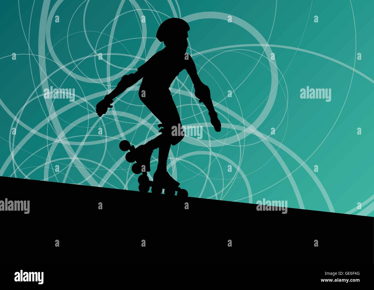 Roller skating vector background concept Stock Vector Image & Art - Alamy
