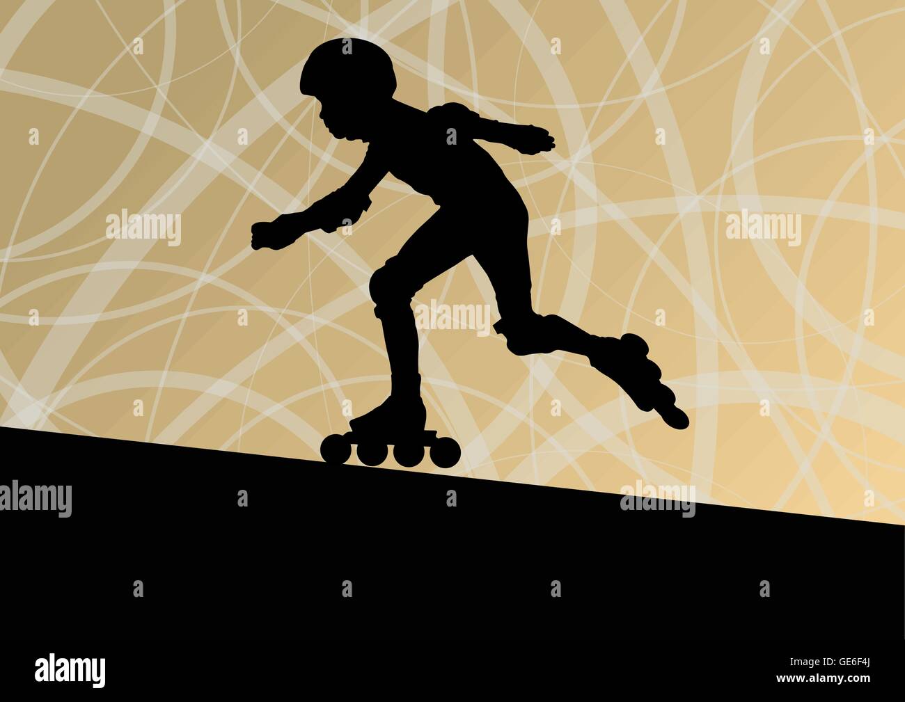 Roller skating vector background concept Stock Vector Image & Art - Alamy