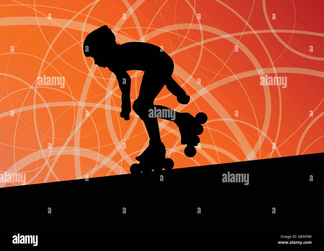 Roller skating vector background concept Stock Vector Image & Art - Alamy