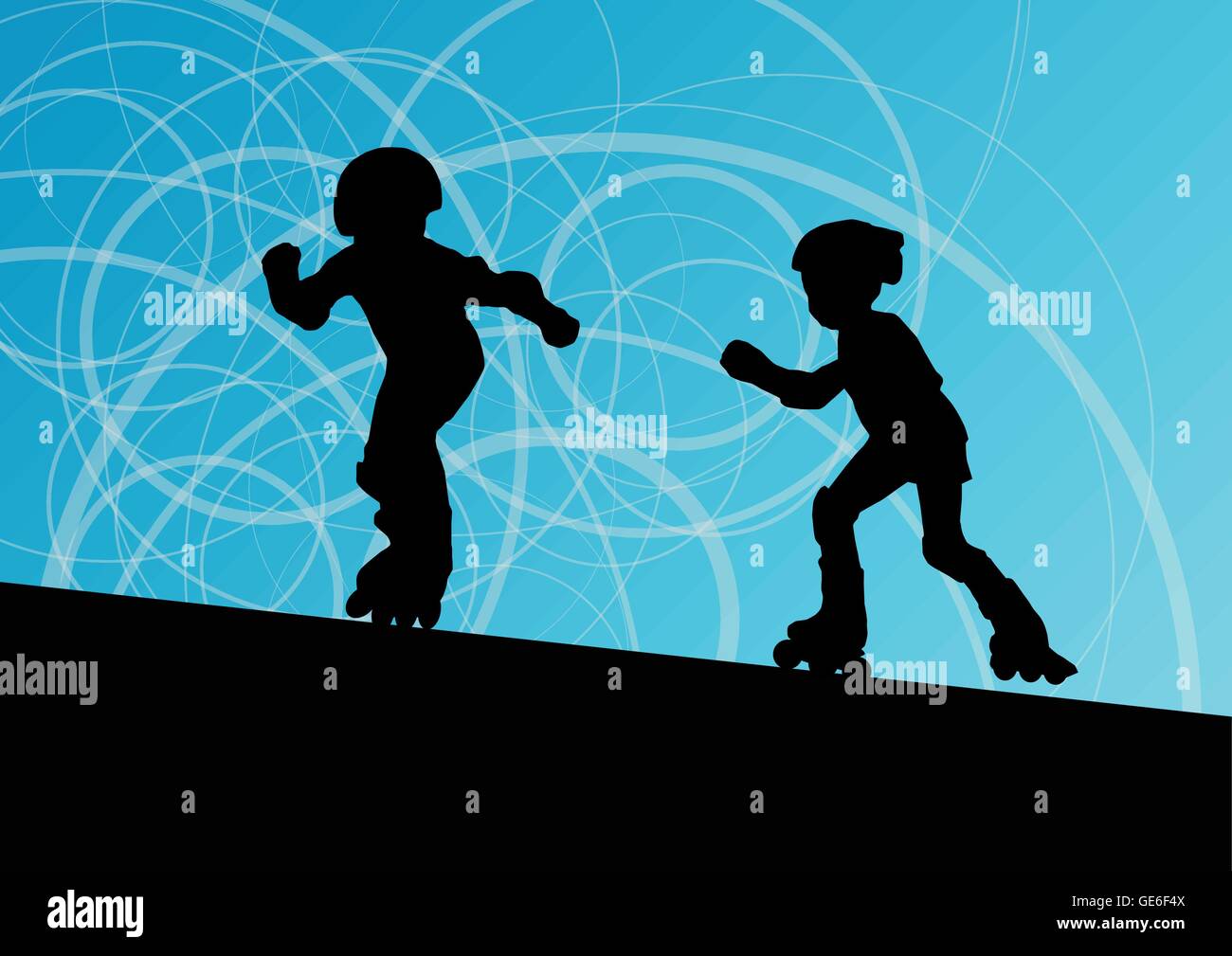 Roller skating vector background concept Stock Vector Image & Art - Alamy