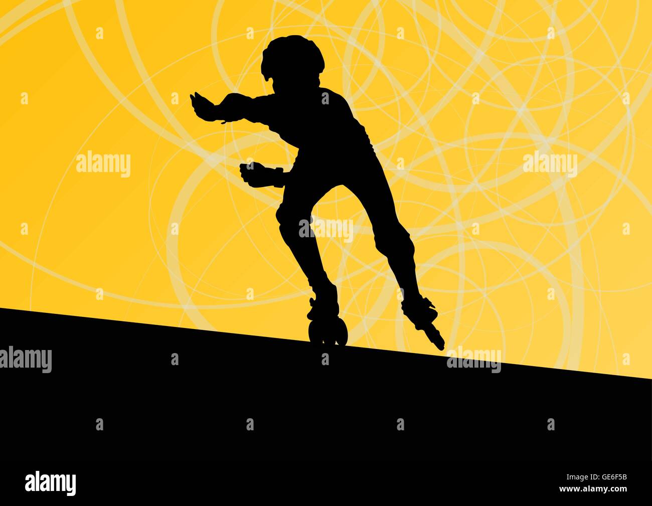 Roller skating vector background concept Stock Vector Image & Art - Alamy
