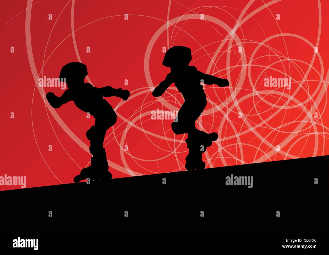 Roller skating vector background concept Stock Vector Image & Art - Alamy
