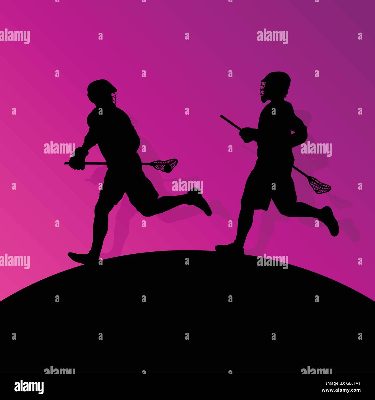 Lacrosse silhouettes hi-res stock photography and images - Alamy