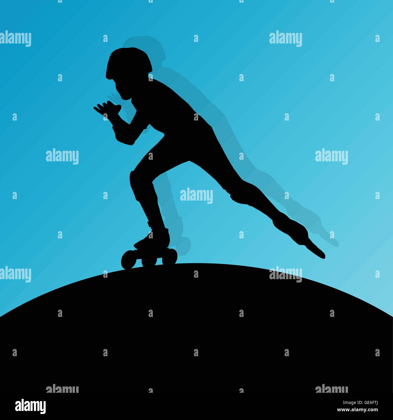 Roller skating vector background concept poster Stock Vector Image ...