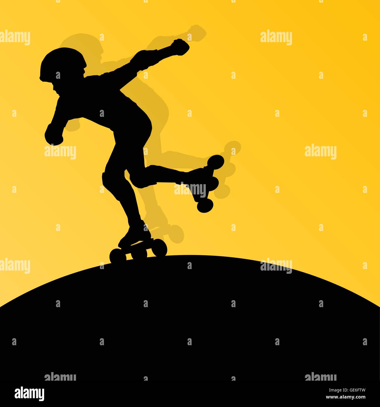 Roller skating vector background concept poster Stock Vector Image ...