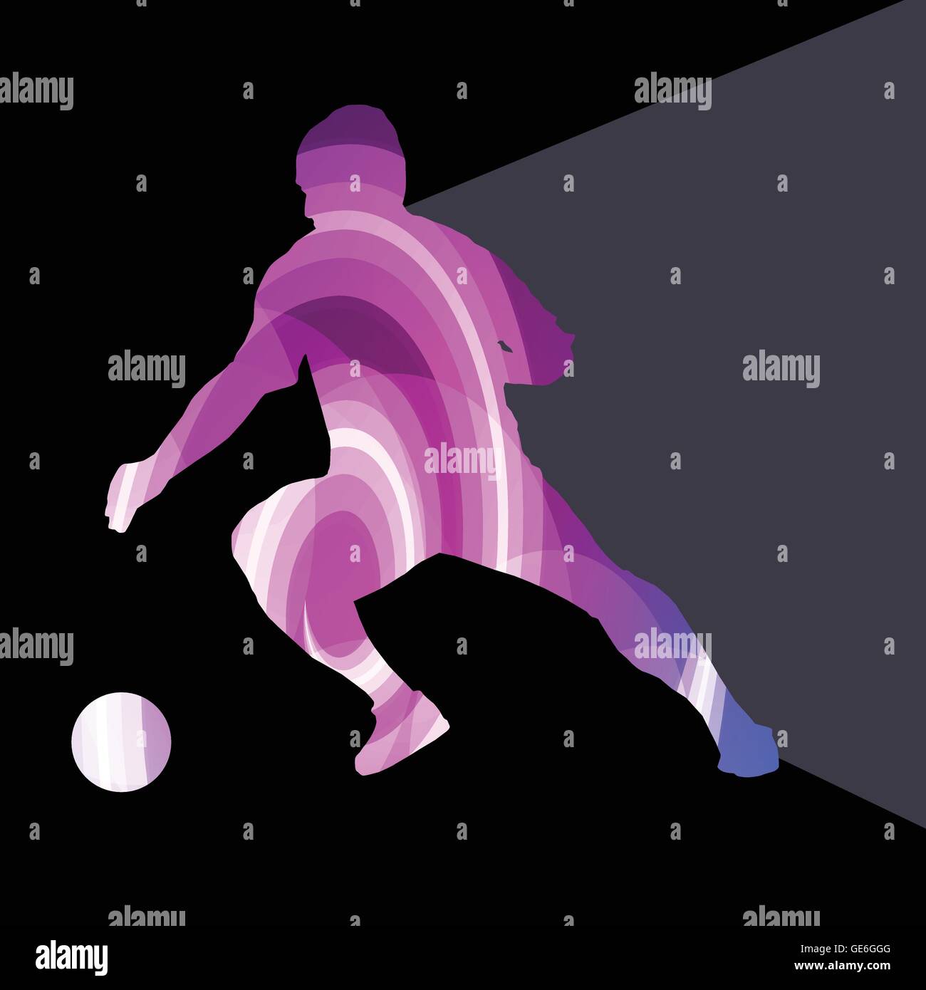 Soccer football player silhouette vector background colorful concept ...