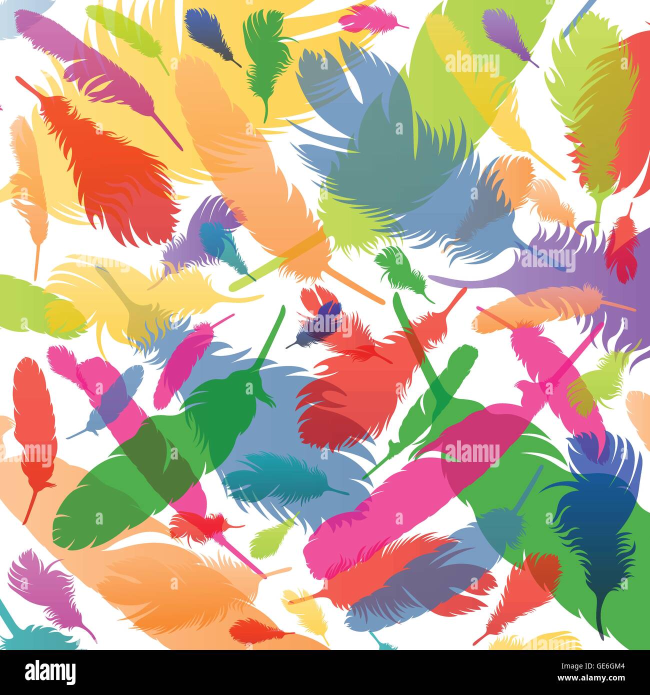 Colorful bird feathers background illustration vector Stock Vector ...