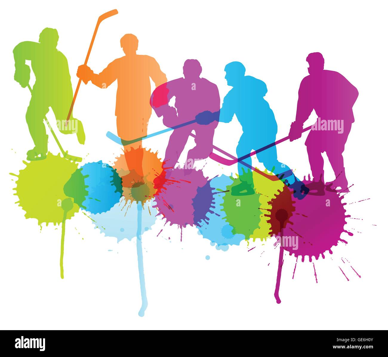 Ice hockey player silhouette sport abstract vector background concept ...