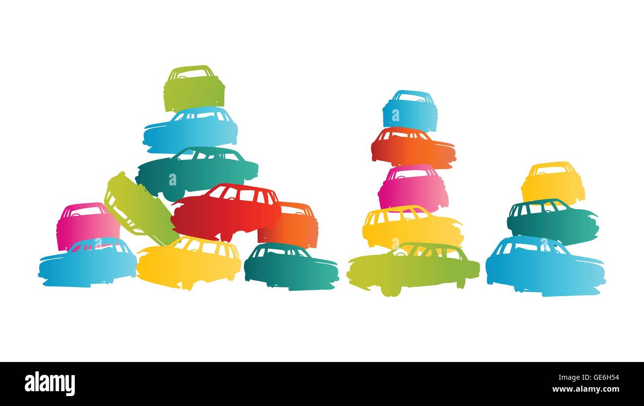 Metal scrap waste dump Stock Vector Images - Alamy