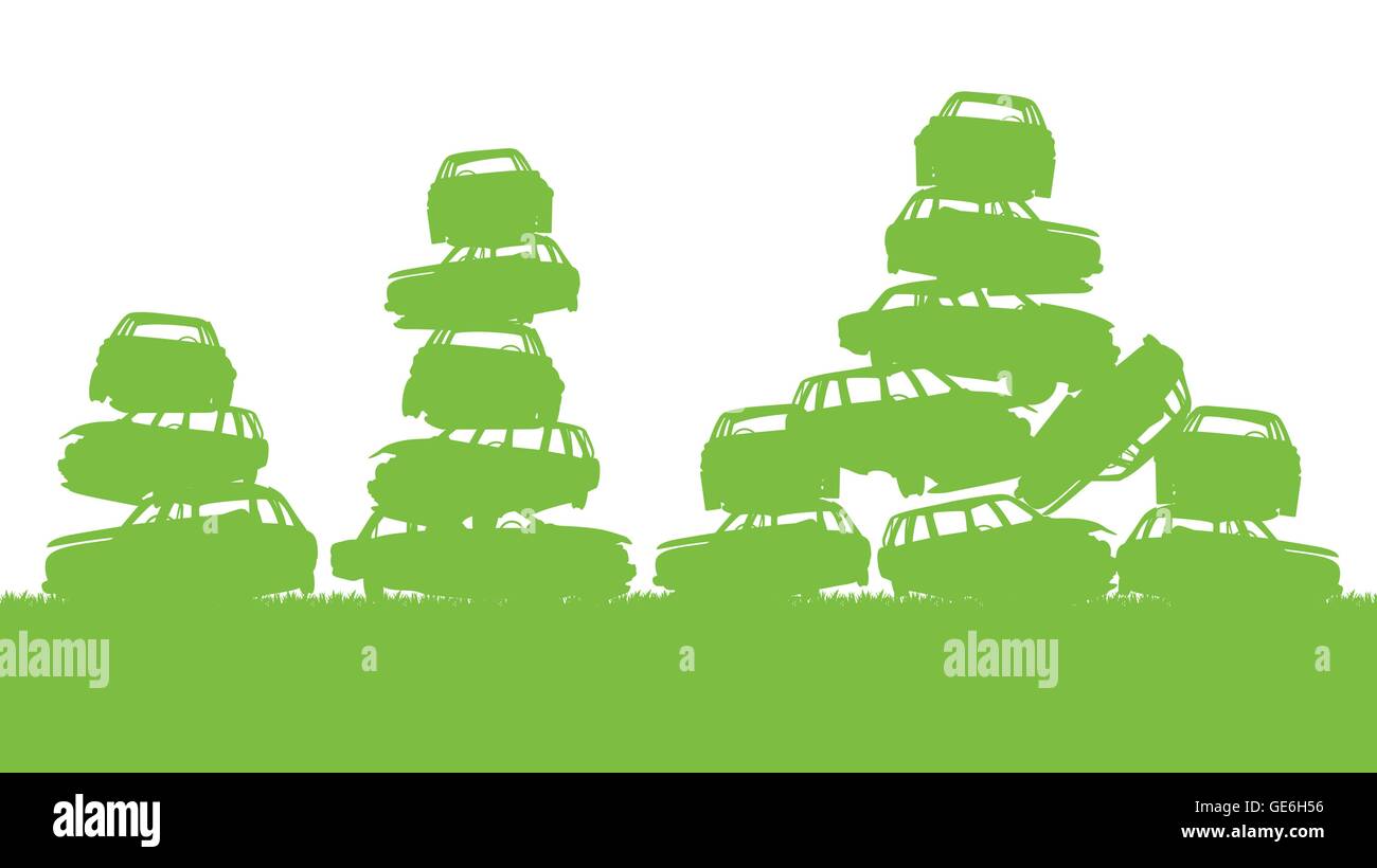 Junkyard, waste, dump green ecology background concept waste management ...