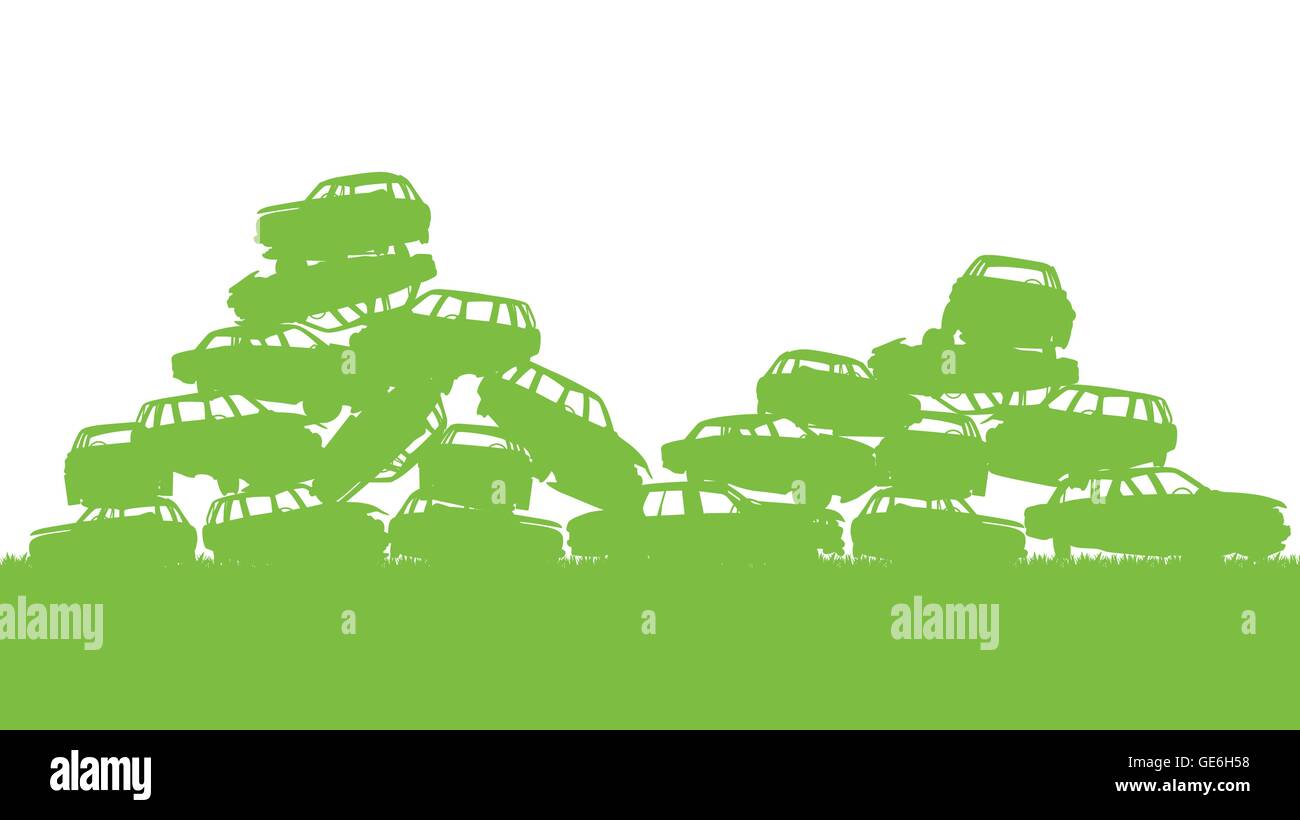 Junkyard, waste, dump green ecology background concept waste management ...