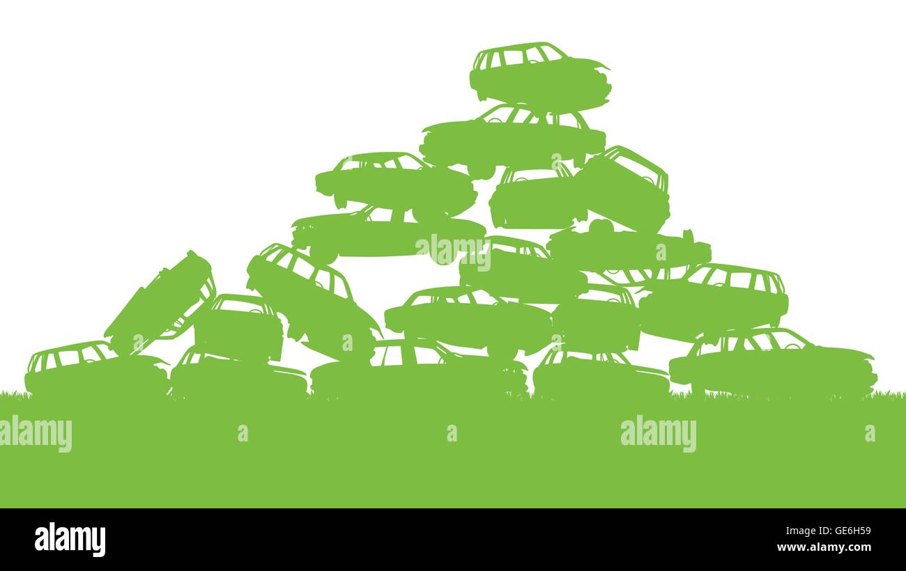 Junkyard, waste, dump green ecology background concept waste management ...
