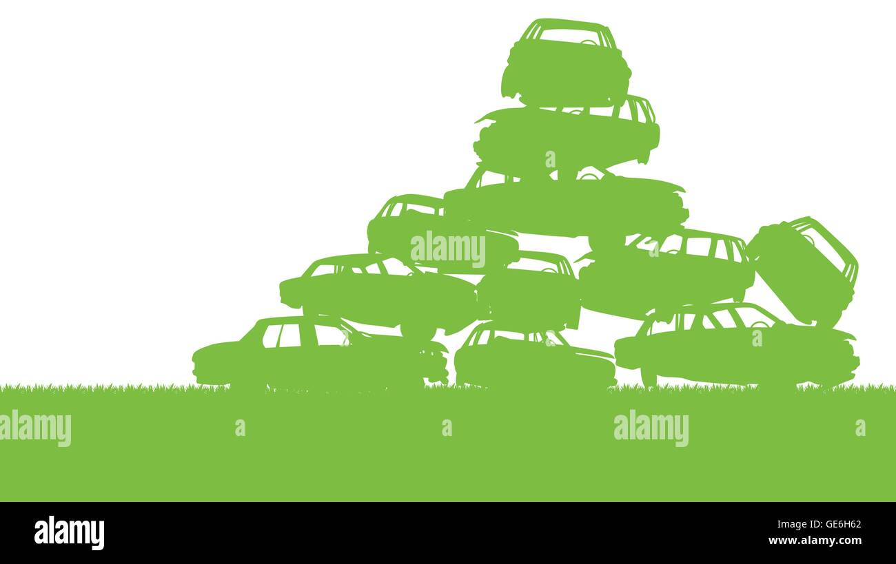 Junkyard, waste, dump green ecology background concept waste management ...