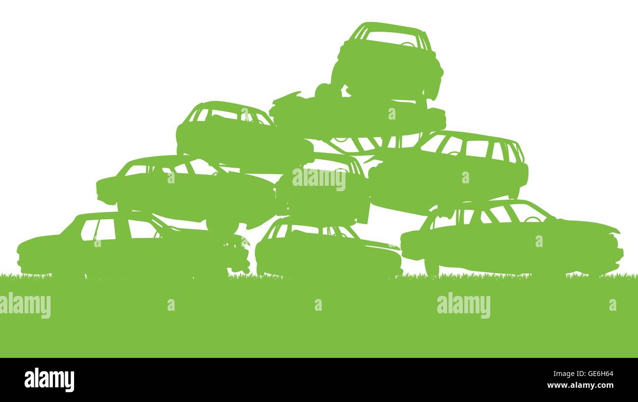 Junkyard, waste, dump green ecology background concept waste management ...