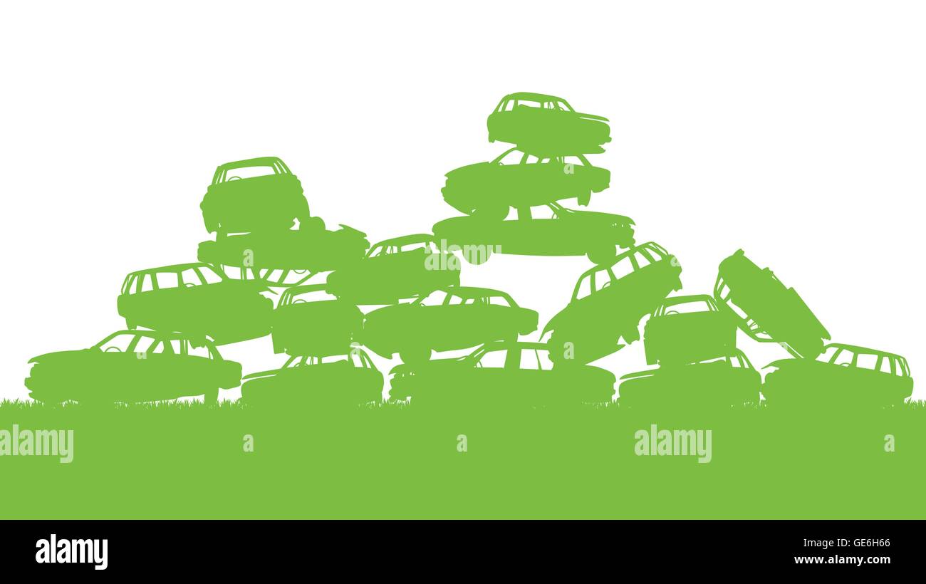 Junkyard, waste, dump green ecology background concept waste management ...