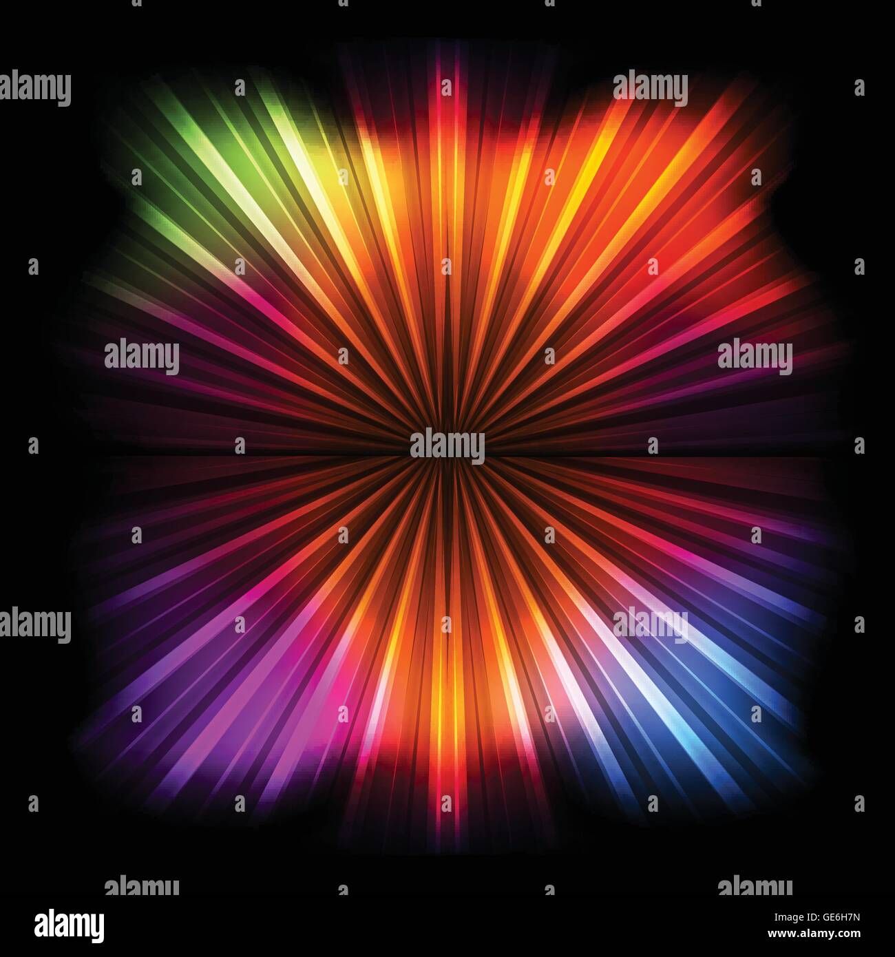 Abstract Burst Background With Neon Effects And Colorful Lights Stock