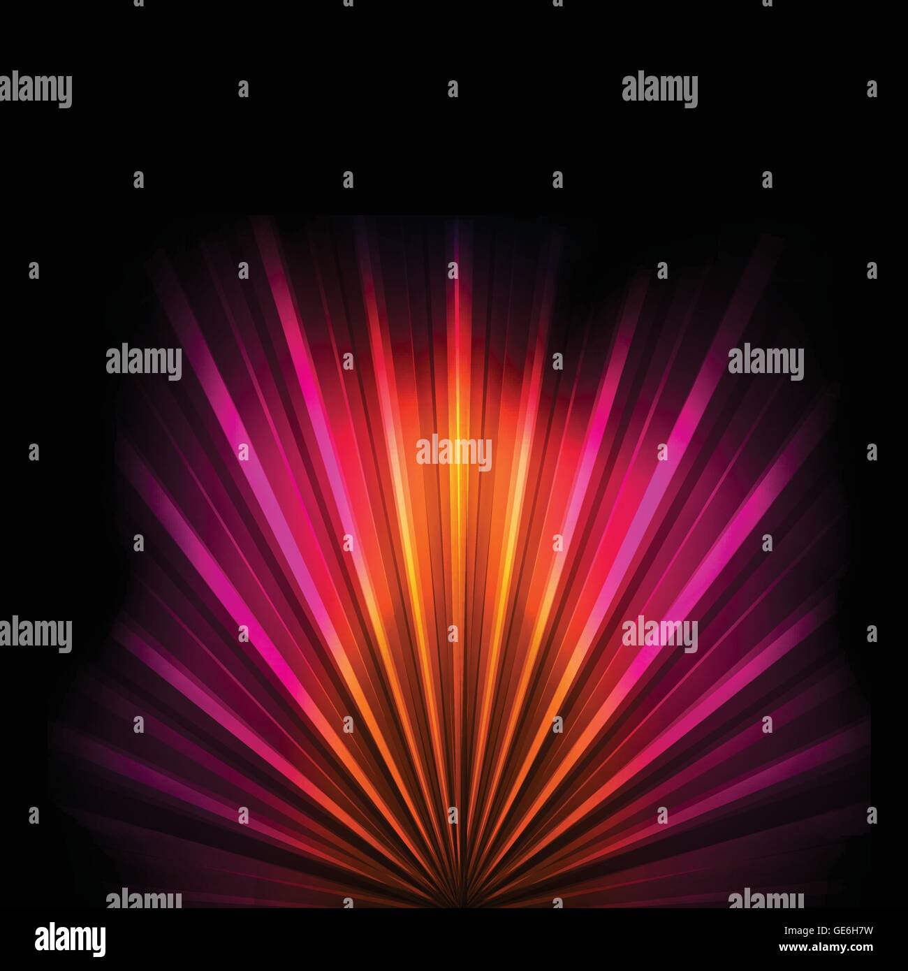Abstract Burst Background With Neon Effects And Colorful Lights Stock
