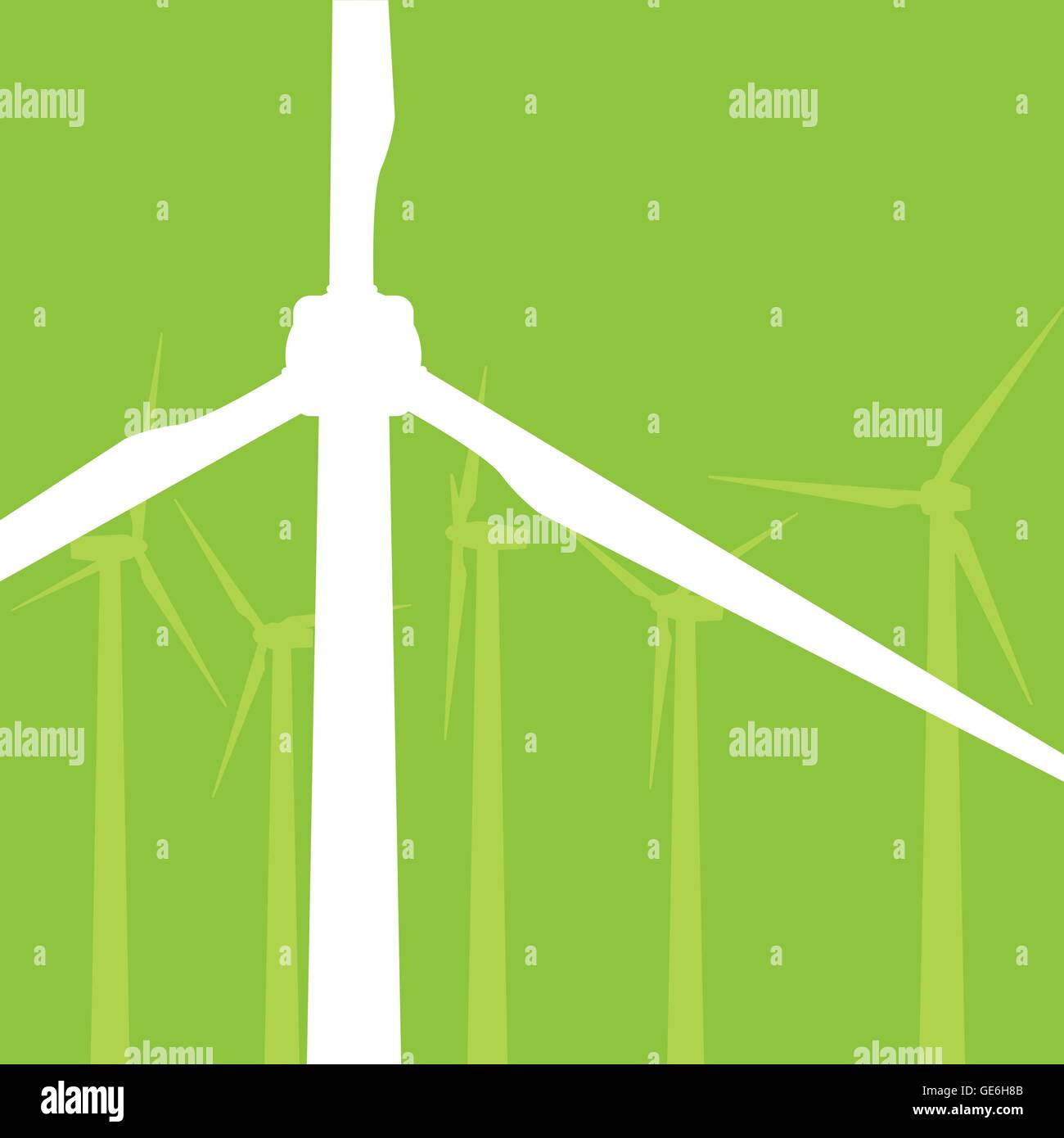 Wind electricity generators vector background for poster Stock Vector ...
